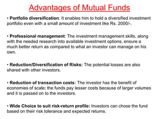 13. Mutual Fund (1).ppt meaning, advantages, disadvantages of mutual ...