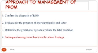 13. PROM premature rupture of membranes | PPTX