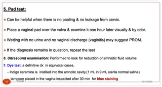 13. PROM premature rupture of membranes | PPTX