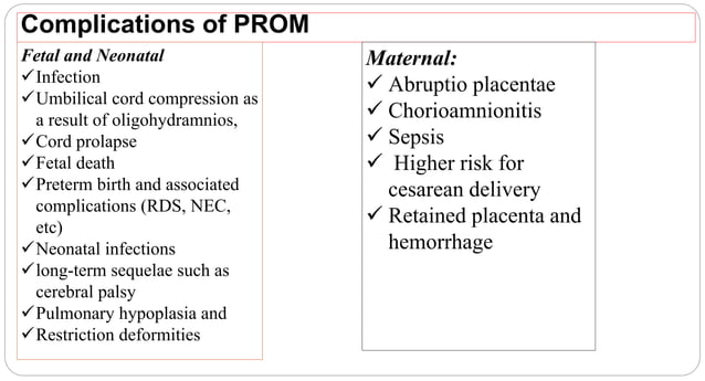 13. PROM premature rupture of membranes | PPT