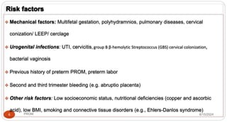 13. PROM premature rupture of membranes | PPTX