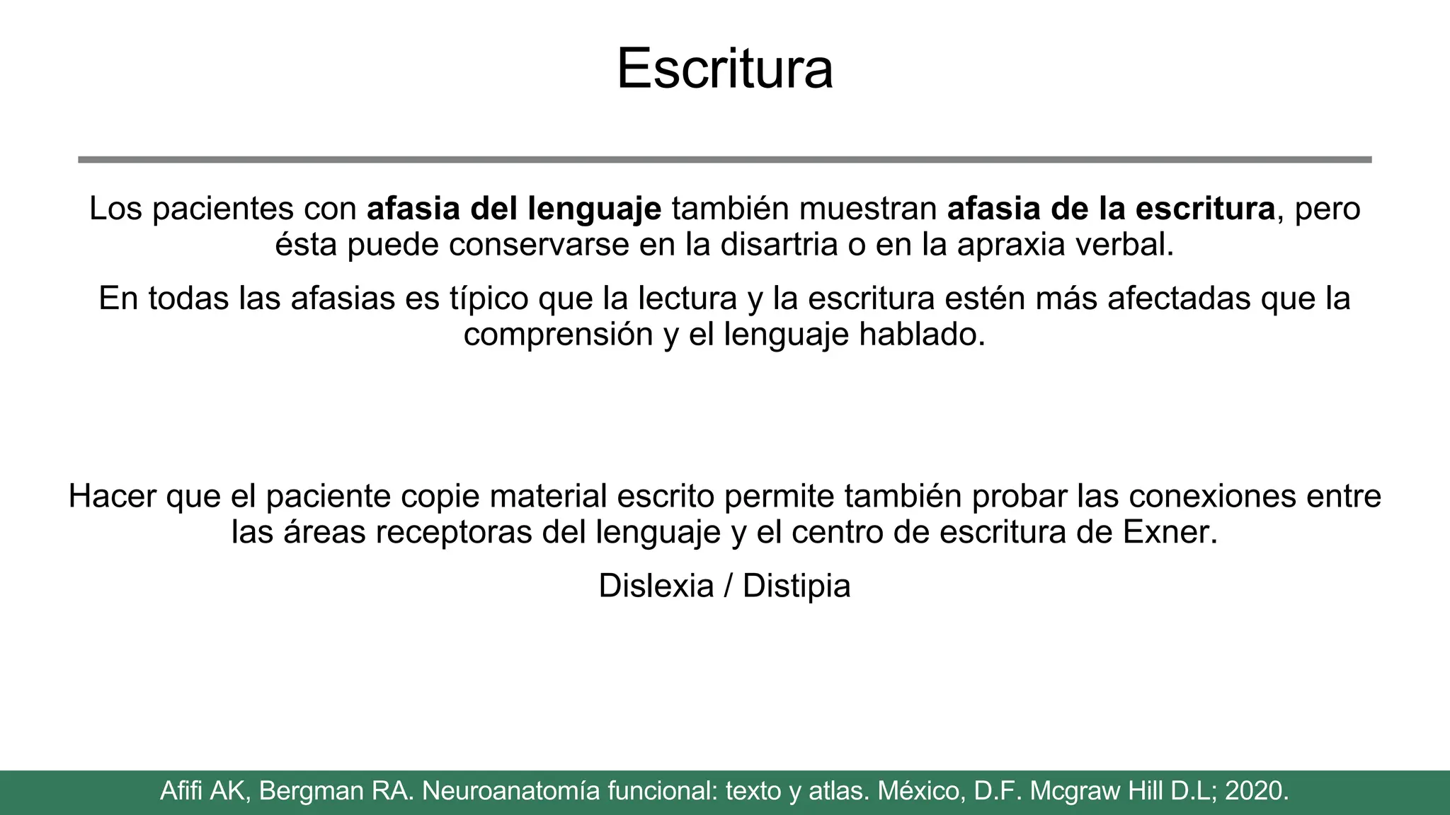 13. Afasia, alexia y agrafia. Presentación basica | PPTX | Brain and ...