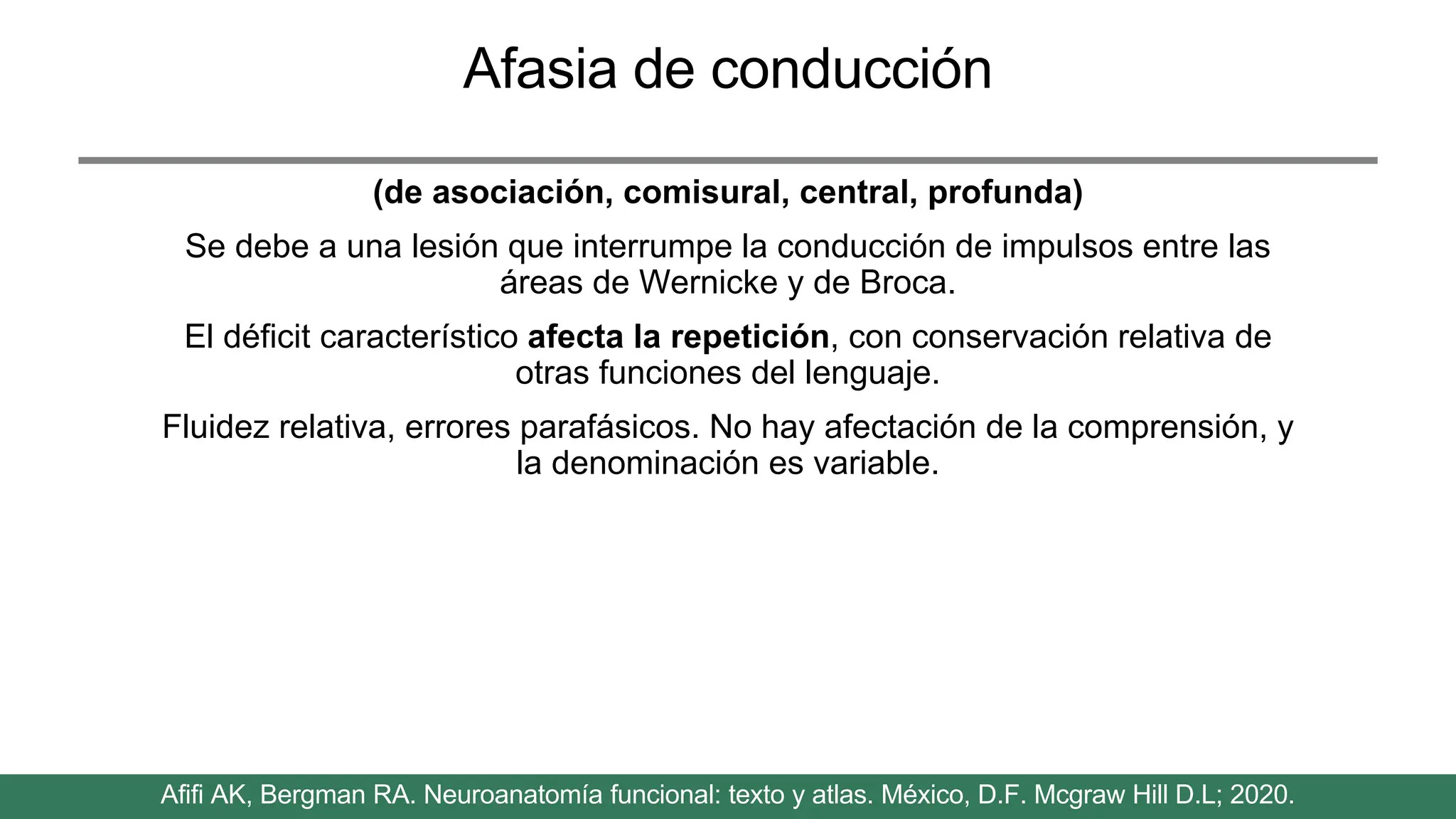 13. Afasia, alexia y agrafia. Presentación basica | PPTX | Brain and ...