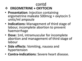 13. Obsteteric drugs presentation for clinical practice | PPT
