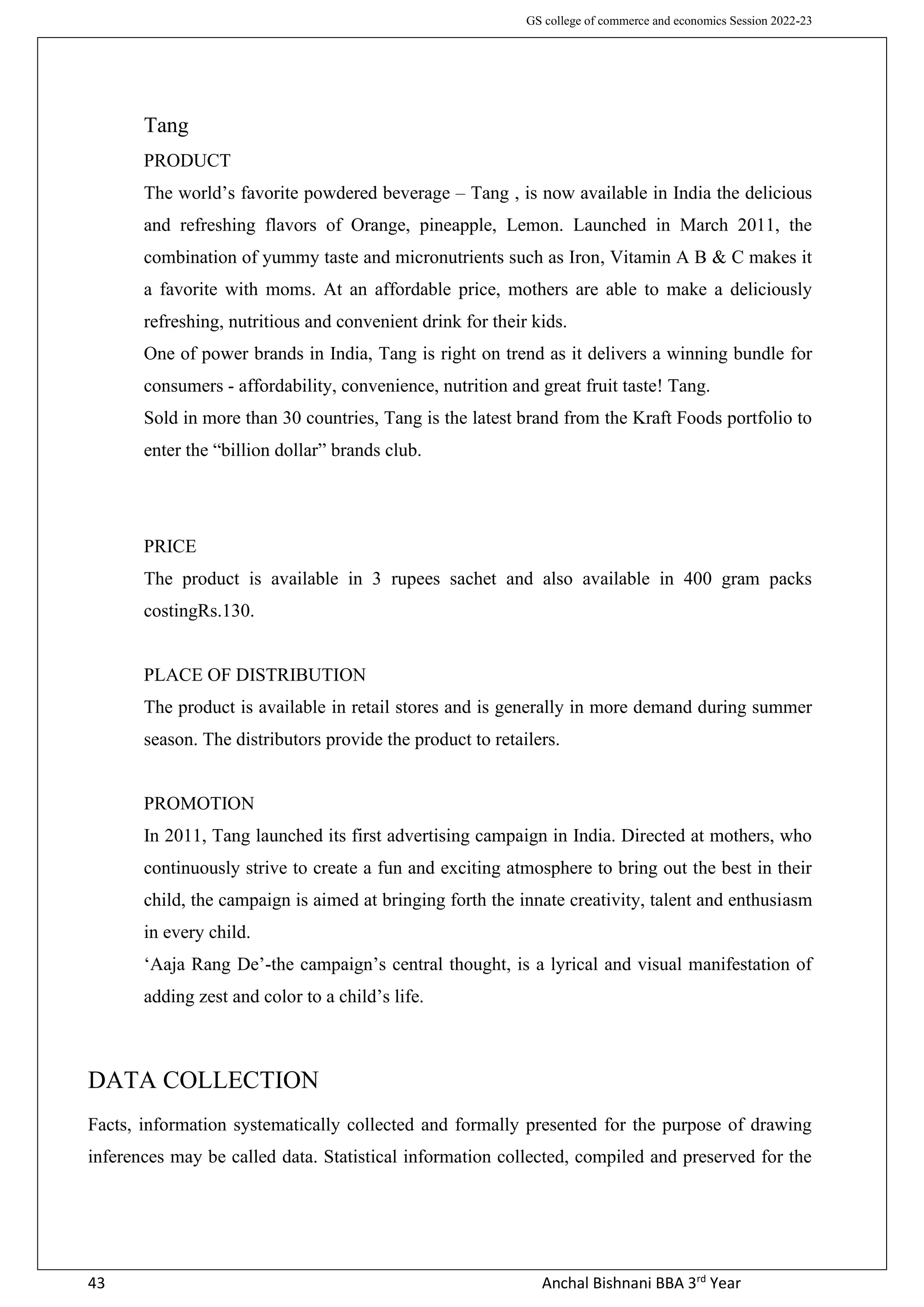 marketing project report with images pdf | PDF