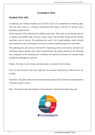 marketing project report with images pdf | PDF