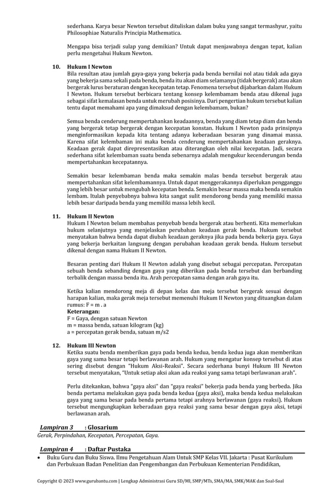 modul ajar ipa kelas 7 semster 1 sekolah | DOCX