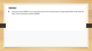 Compound Interest applications and rules | PPT