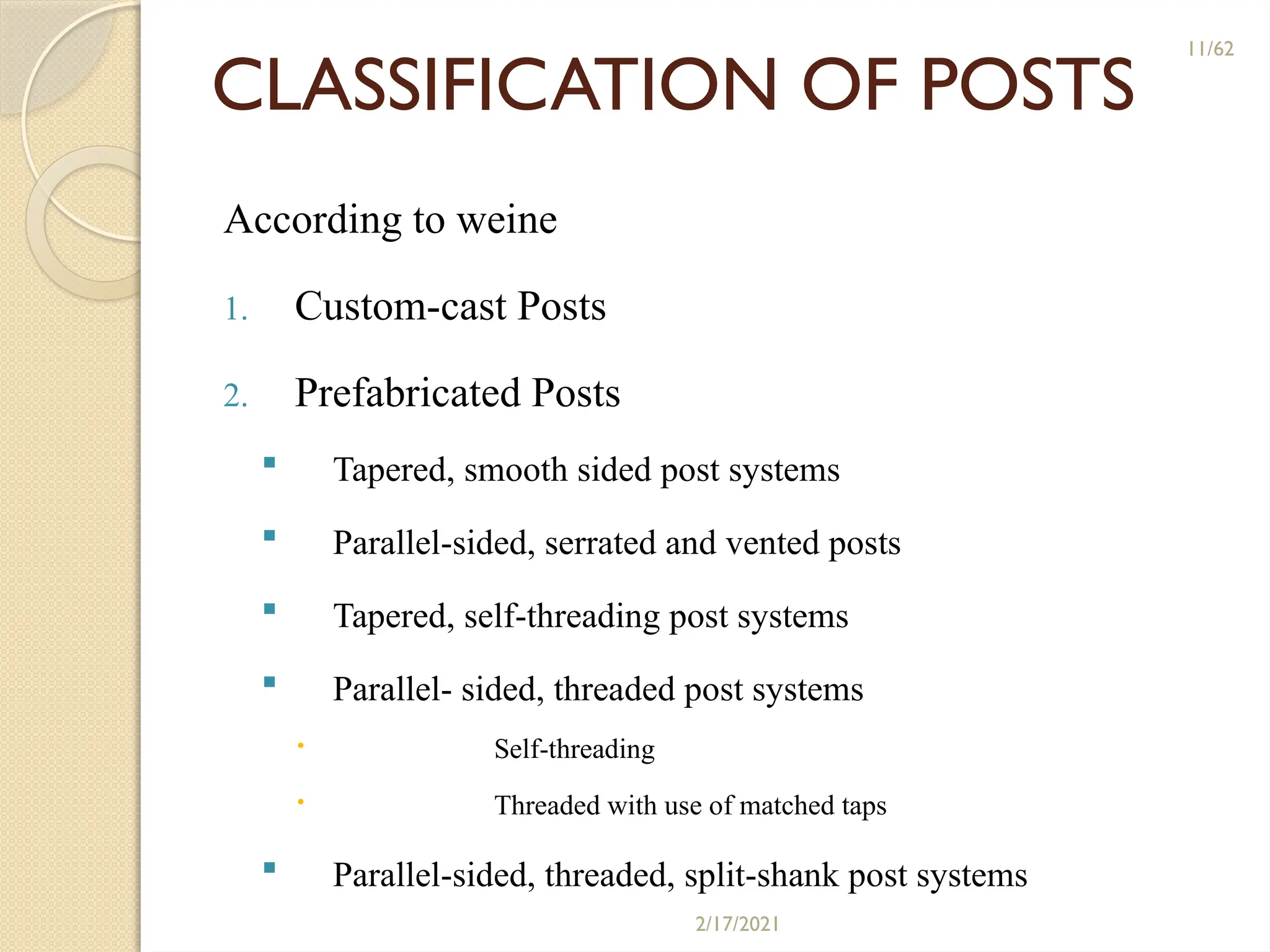 PROSTHODONTIC MANAGEMENT OF ENDODONTICALLY TREATED TEETH | PPTX