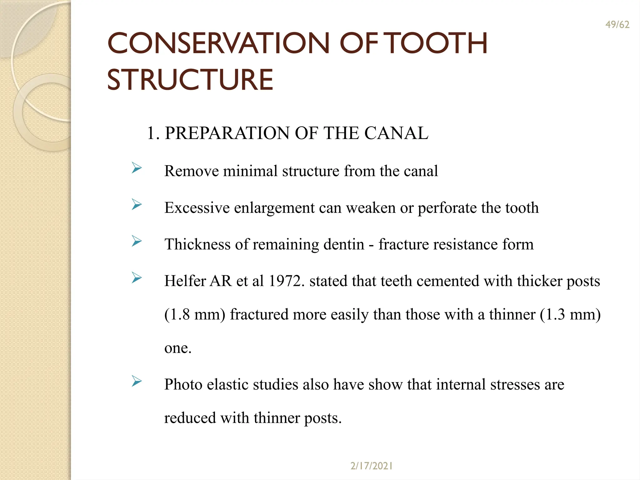 PROSTHODONTIC MANAGEMENT OF ENDODONTICALLY TREATED TEETH | PPTX