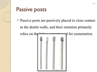 PROSTHODONTIC MANAGEMENT OF ENDODONTICALLY TREATED TEETH | PPTX