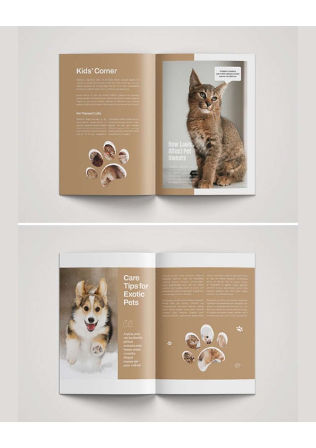 Pets Magazine Template | Pets magazine layout | PDF
