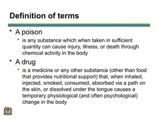 13.0 MANAGEMENT OF INJURIES DUE TO CHEMICAL, POISON AND DRUGS.pptx