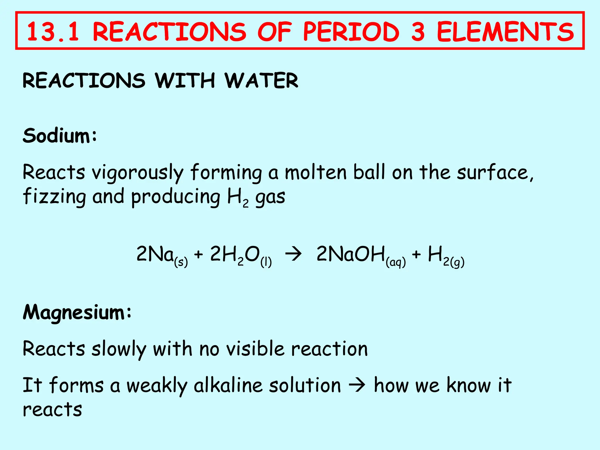 13.1 Reactions of Period 3 Elements - TE.ppt