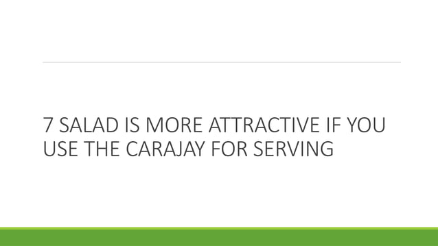 13. STRUCTURE OF A SALAD and its ingredients | PPT