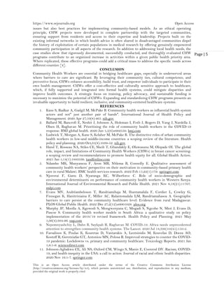 The Role of Community Health Workers in Bridging Gaps in Access to Care ...