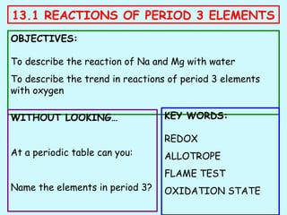 13.1 Reactions of Period 3 Elements - TE.ppt