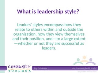 leadership and management styles comparison | PPT