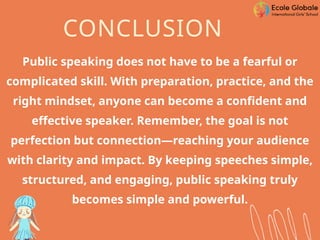 Public Speaking Made Simple and Effective | PPTX