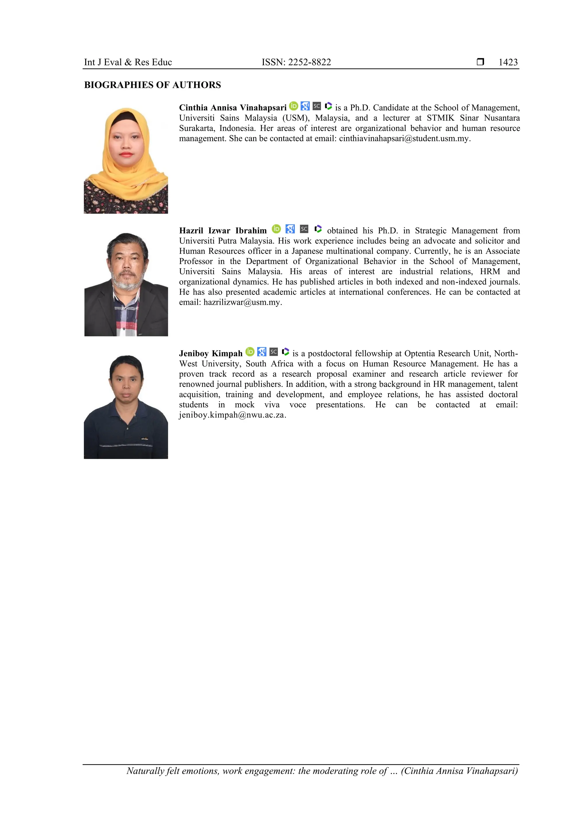 Naturally felt emotions, work engagement: the moderating role of perceived organizational ...