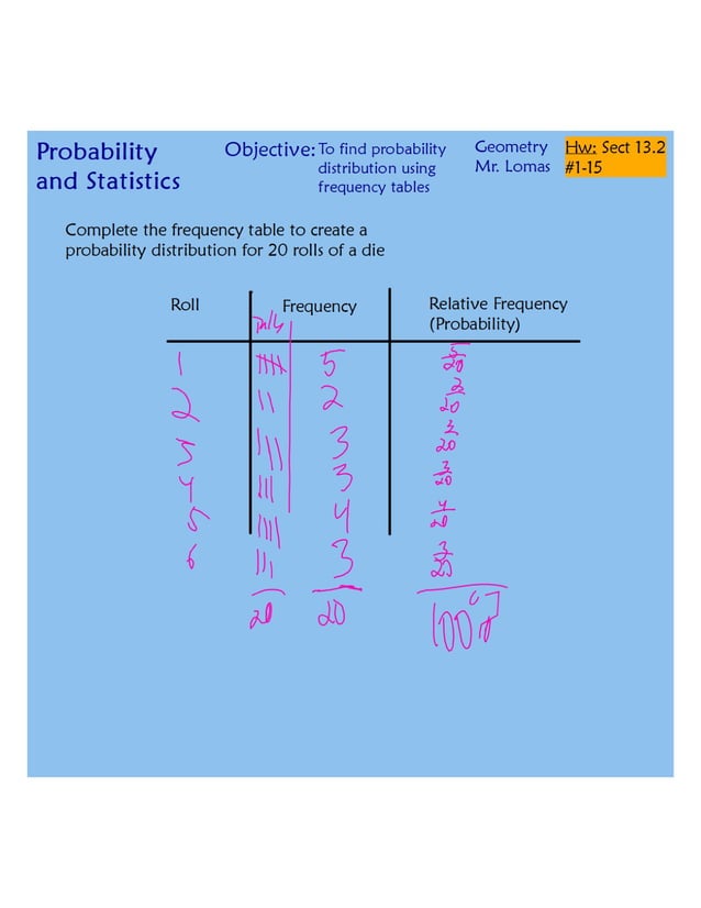 13 2 frequency tables and counting principle | PDF