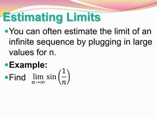 13 4 limits of infinite sequences | PPTX