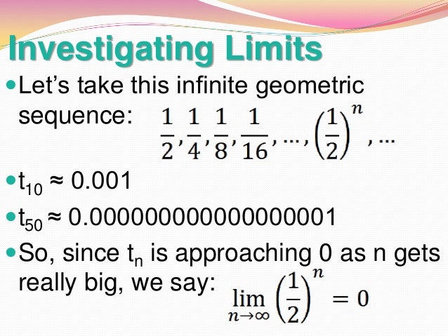 13 4 limits of infinite sequences