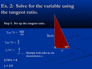 13 4 tangent ratio lesson | PPT