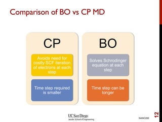 NANO266 - Lecture 13 - Ab initio molecular dyanmics | PPT