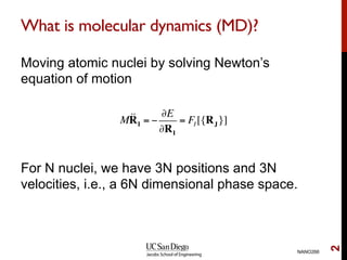NANO266 - Lecture 13 - Ab initio molecular dyanmics | PPT