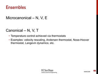 NANO266 - Lecture 13 - Ab initio molecular dyanmics | PPT