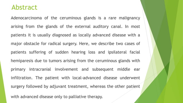 Adenocarcinoma-of-ceruminous-glands-role-of-the-vmat | PPT
