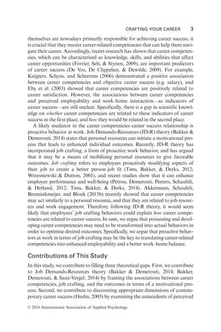 Akkermans & Tims (2016) - Crafting your Career: How Career Competencies Relate to Career Success ...