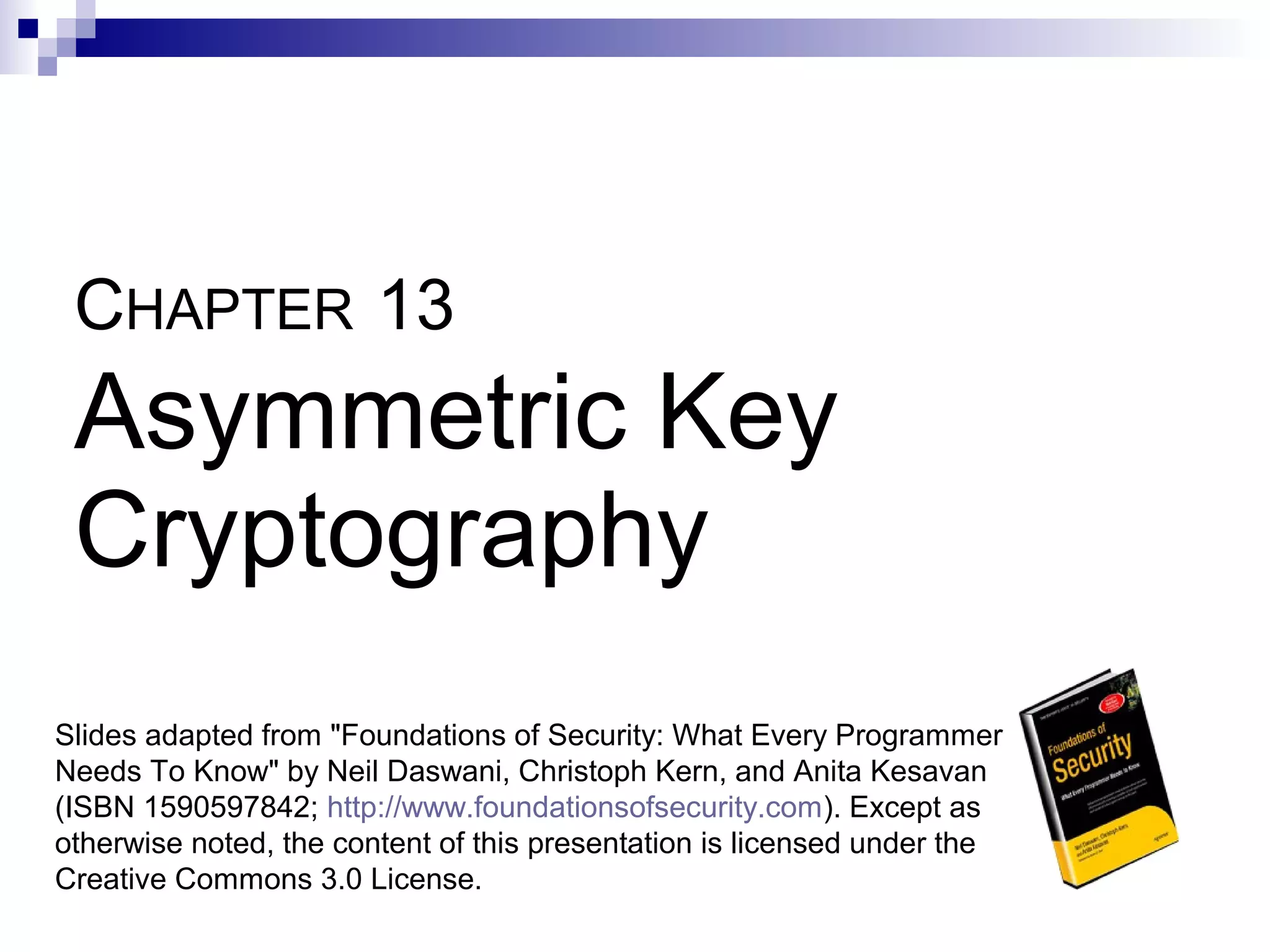 13 asymmetric key cryptography | PPT 13 asymmetric key cryptography | PPT
