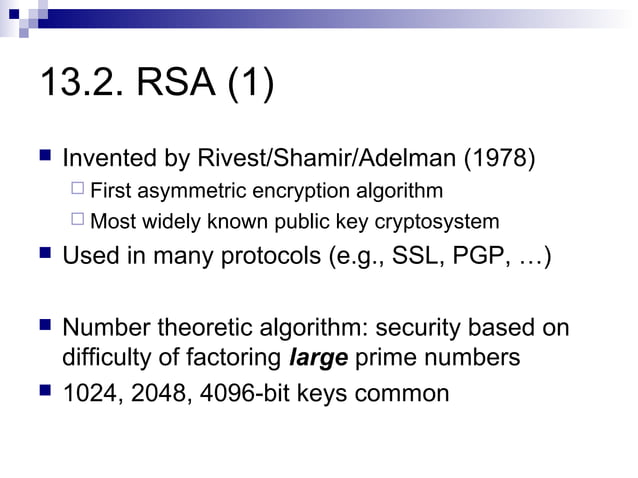13 asymmetric key cryptography | PPT