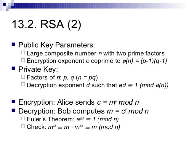 13 asymmetric key cryptography