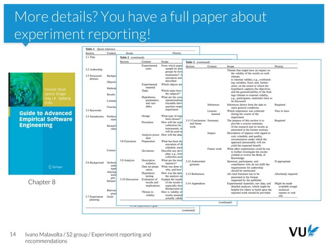 [13 - B] Experiment reporting | PPT