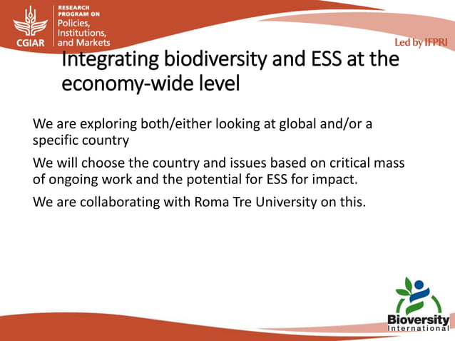 13 bioversity plan for gfsf | PPTX | Agriculture | Industries