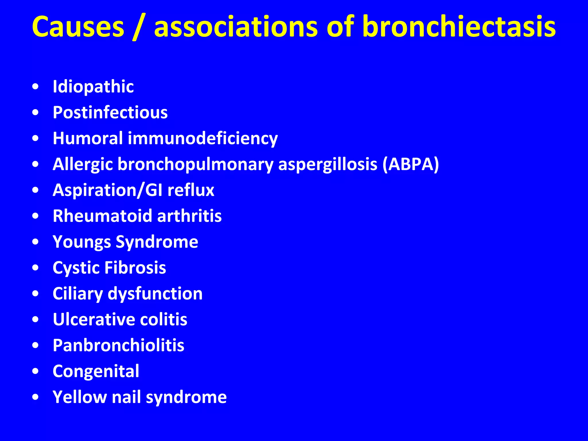 13 bronchiectasis-dr khinchi | PPTX
