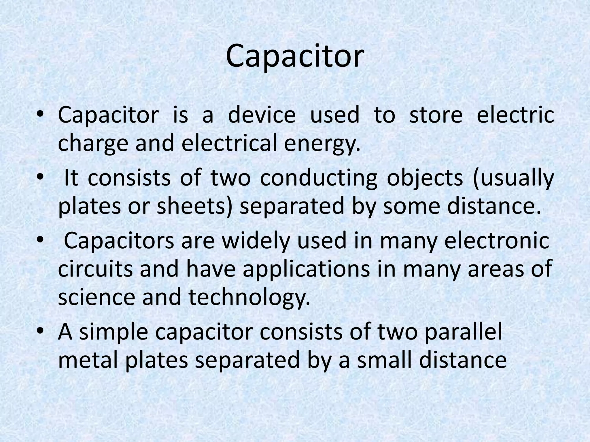 CAPACITORS AND CAPACITANCE | PPTX