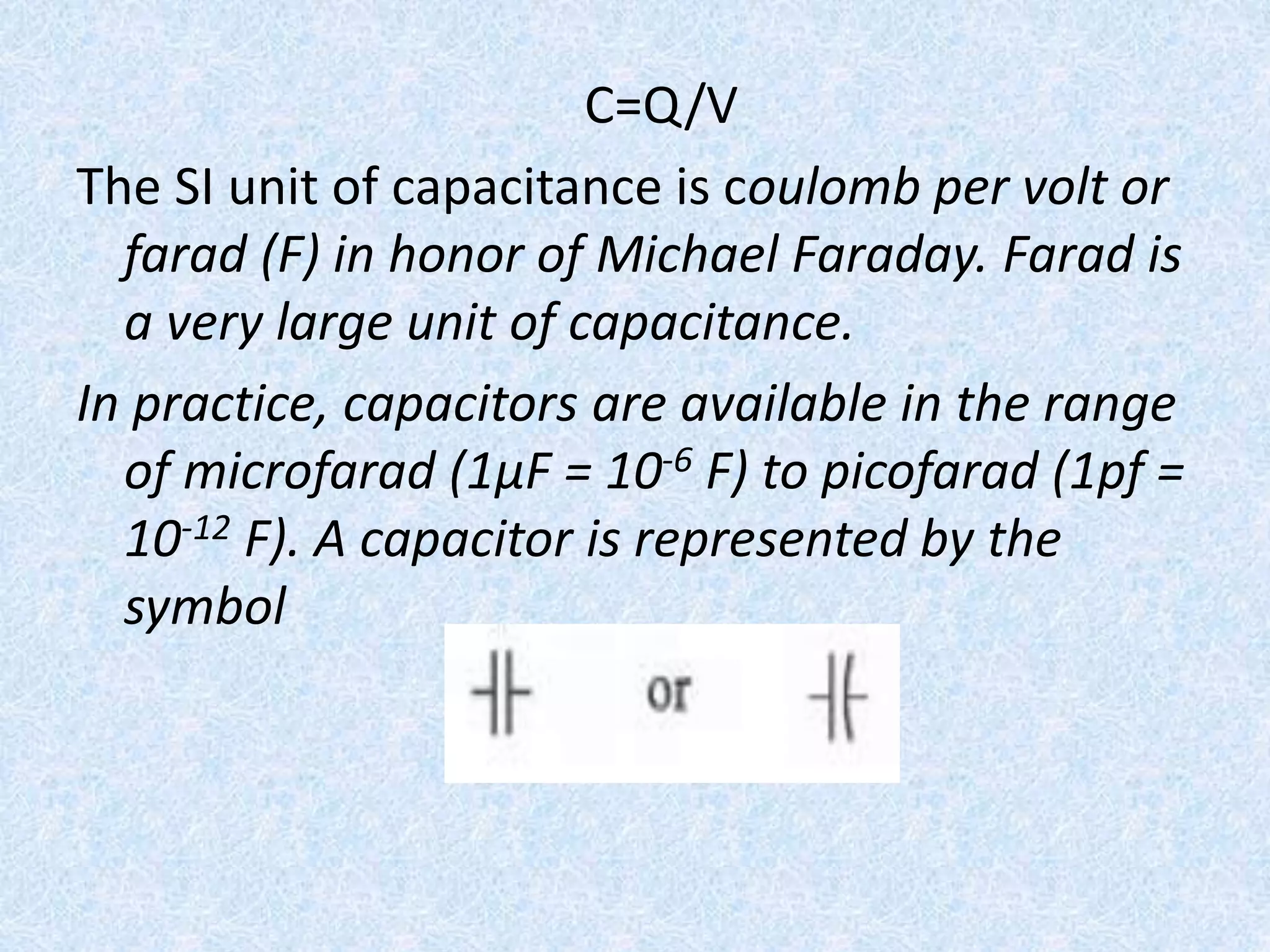 CAPACITORS AND CAPACITANCE | PPTX