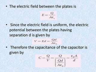 CAPACITORS AND CAPACITANCE | PPTX