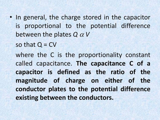 CAPACITORS AND CAPACITANCE | PPTX | Chemistry | Science