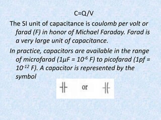 CAPACITORS AND CAPACITANCE | PPTX