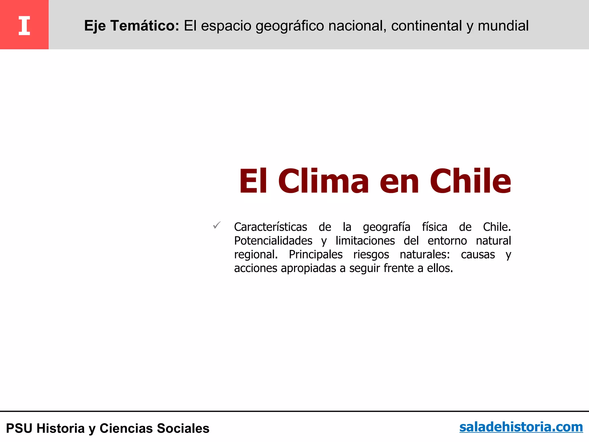 PSU - El Clima en Chile | PPT