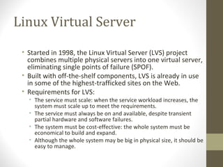 clustering and load balancing | PPT