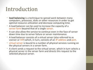 clustering and load balancing | PPT