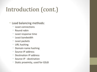 clustering and load balancing | PPT