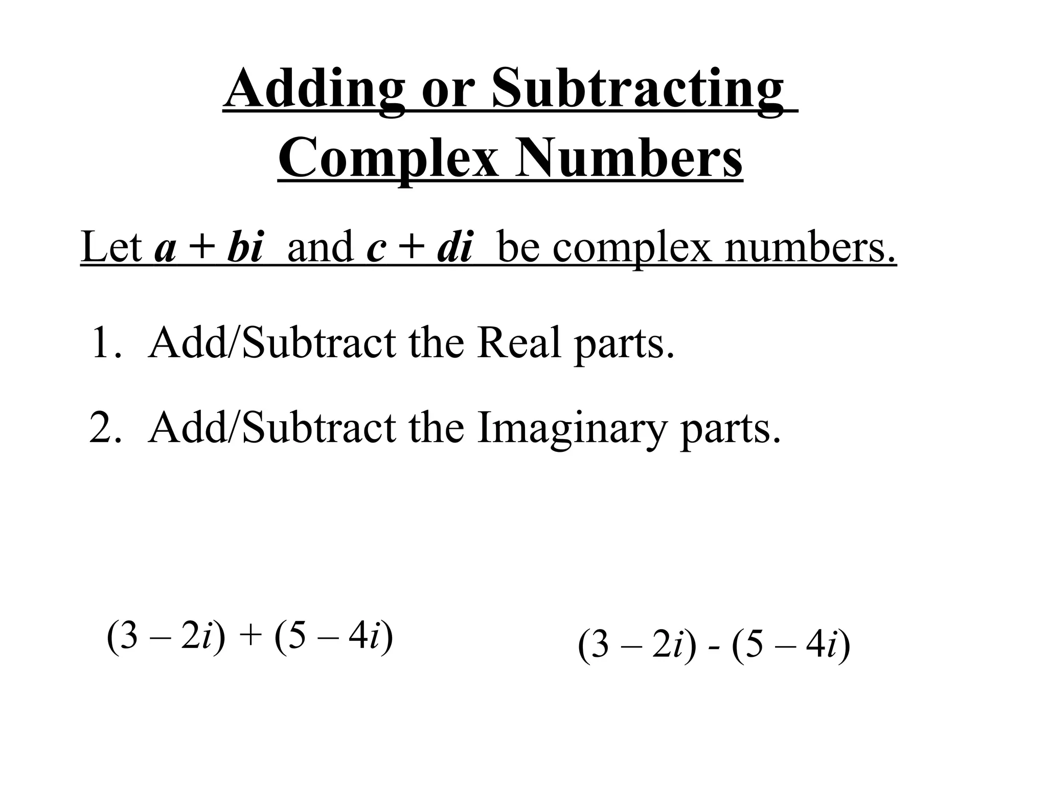 1.3 Complex Numbers, Quadratic Equations In The Complex Number System | PPT