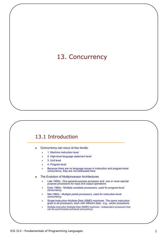 13 concurrency | PDF | Programming Languages | Computing
